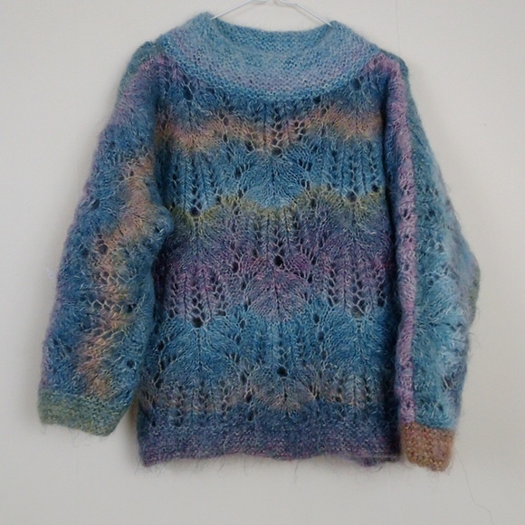 Sweaters | Unique Colorful Handmade Crochet Knit Soft Fuzzy Fluffy ...